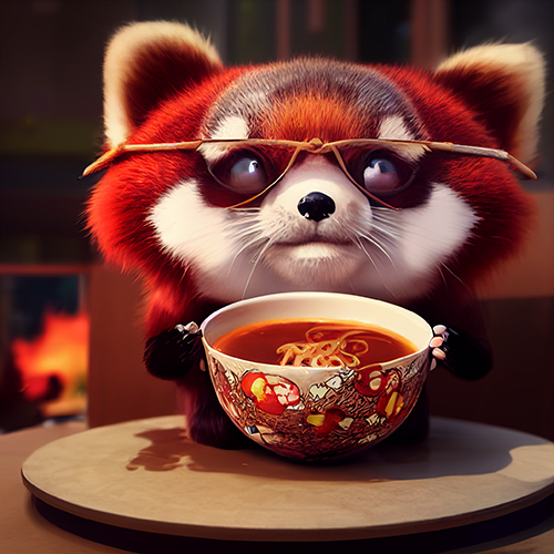 Red Pandas Eating Ramen - PLUNDER DIGITAL